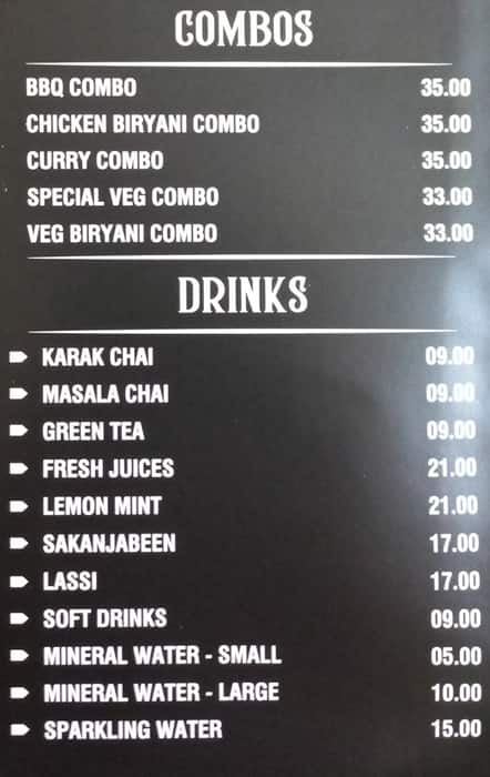 Menu at Little Lahore restaurant, Dubai