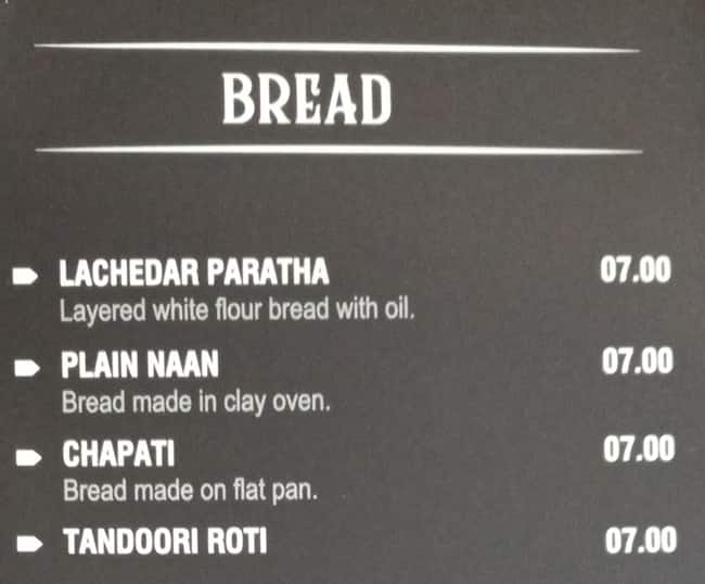 Menu at Little Lahore restaurant, Dubai