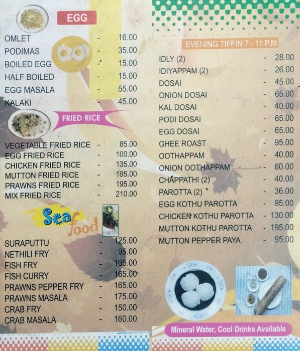 Menu of Amala Chettinadu Mess, Anna Nagar East, Chennai