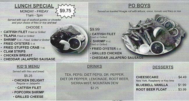 Menu at Texas Pit Oyster Bar, Inc., Fort Worth