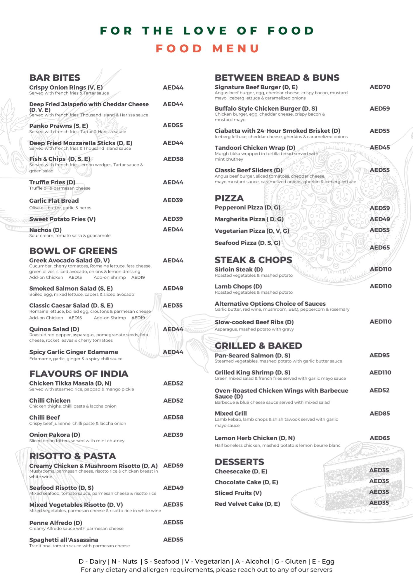 Menu of The Grandstand - Park Regis Kris Kin Hotel, Al Karama, Dubai