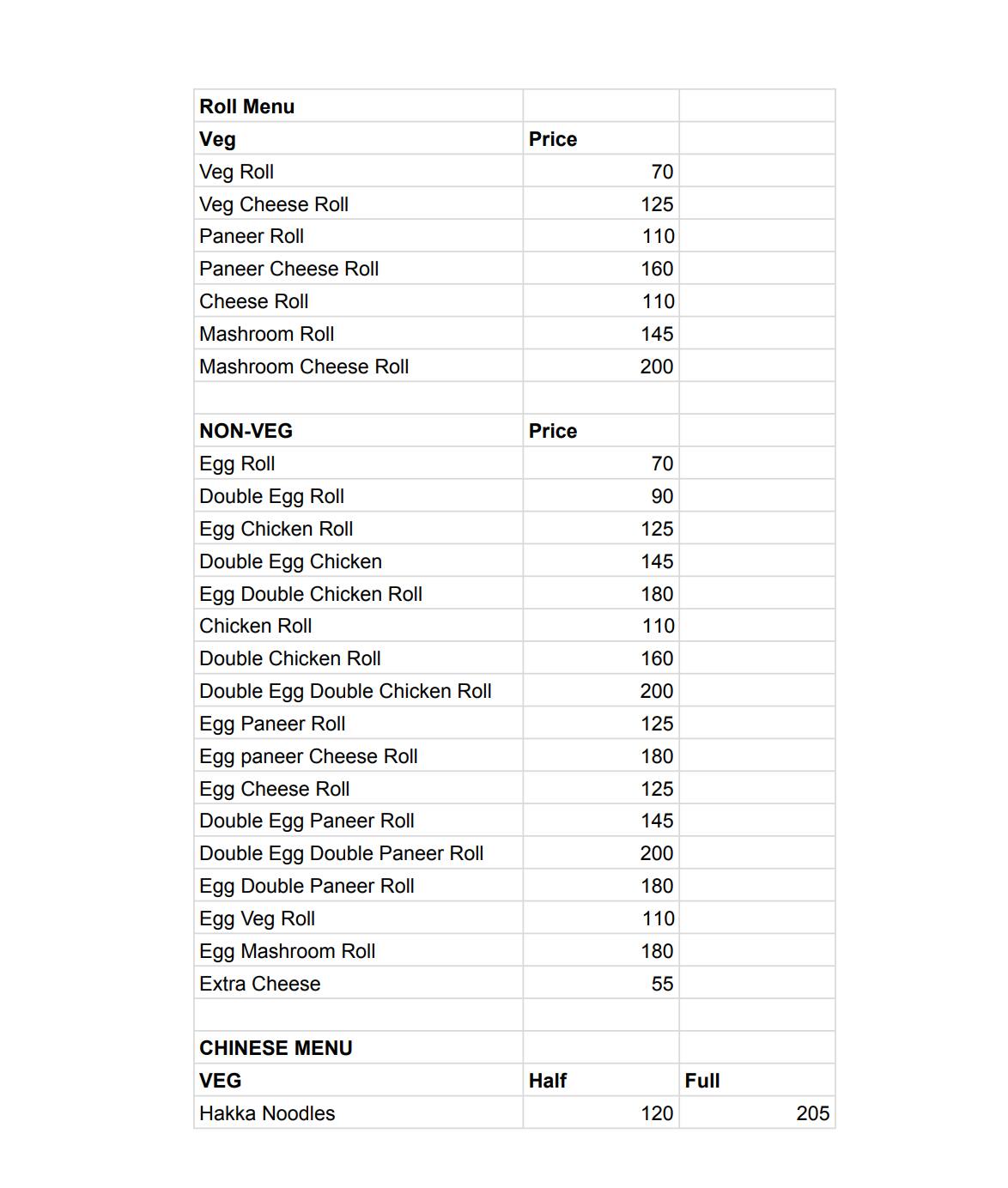 Menu of Big Daddy's Kitchen, Sanpada, Navi Mumbai