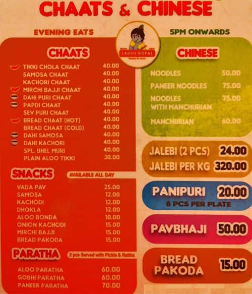 Sai Laddu Gopal Menu, Menu for Sai Laddu Gopal, MVP Colony, Vizag - Zomato