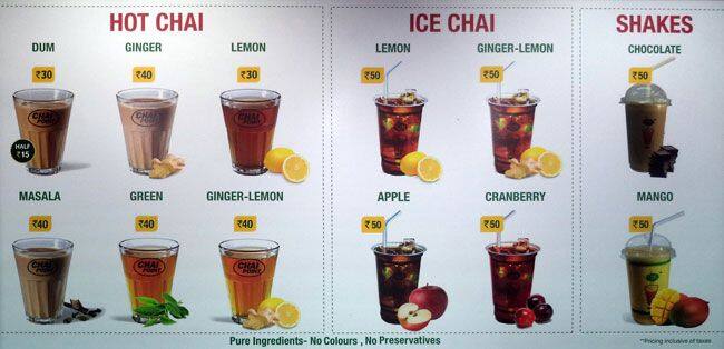 Menu at Chai Point, Bengaluru, 56, S.C Road, Opposite Gks Opticals ...