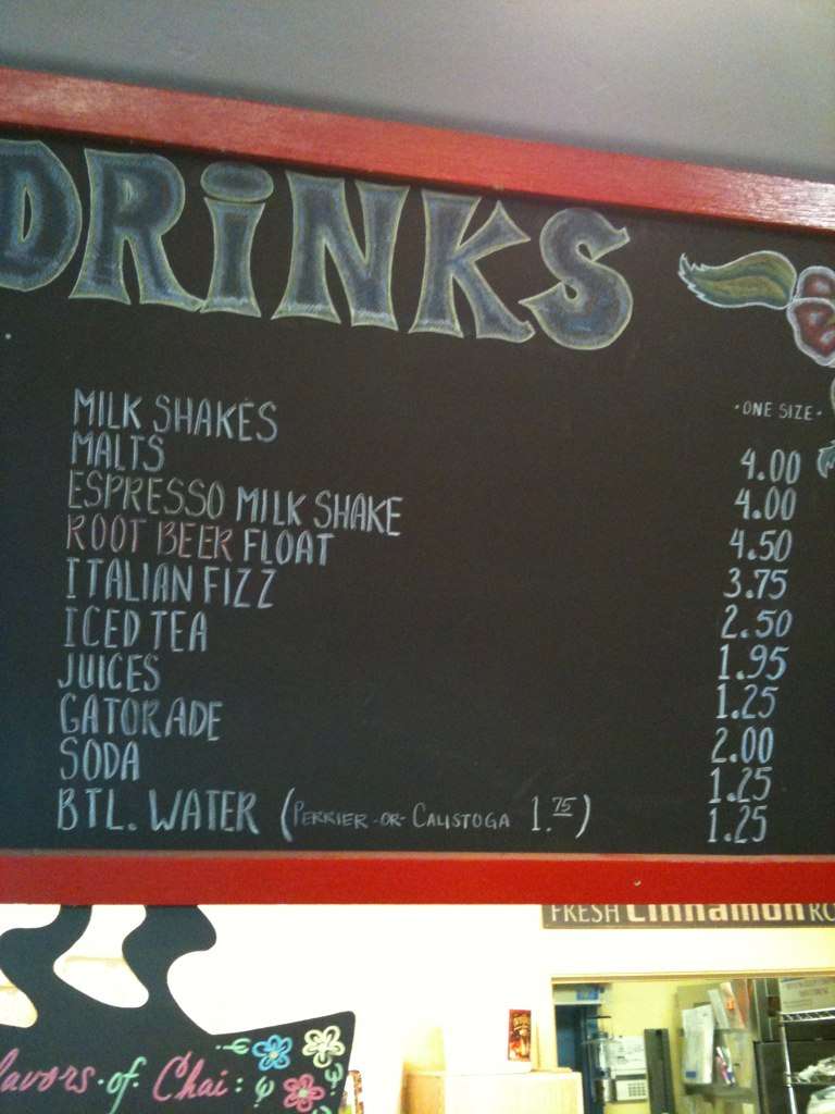 Menu at Full of Beans Coffee House, Ojai
