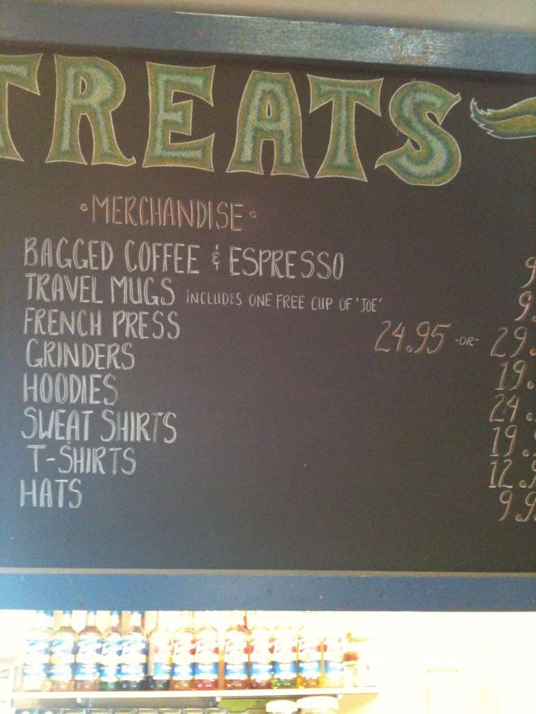 Menu at Full of Beans Coffee House, Ojai