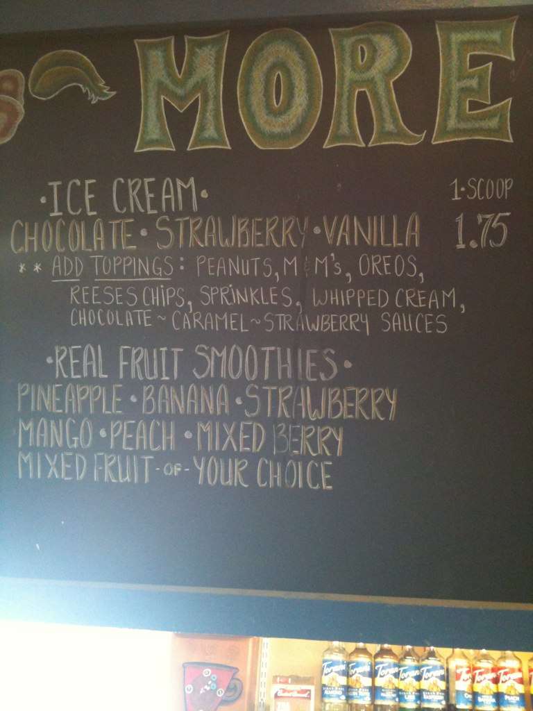 Menu at Full of Beans Coffee House, Ojai