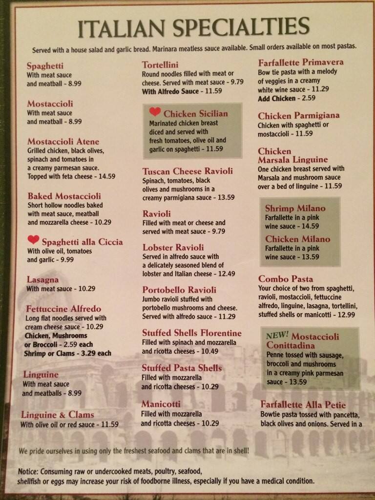 Menu at Alfano's Pizzeria & Italian in Rochelle, Rochelle