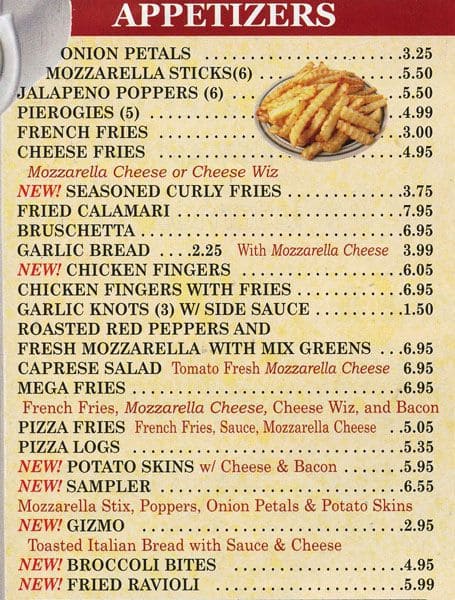 Amy's Pizzeria Menu, Menu for Amy's Pizzeria, Somerton, Philadelphia ...