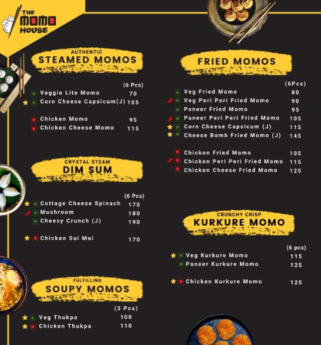 Menu of The Momo House, Kothrud, Pune