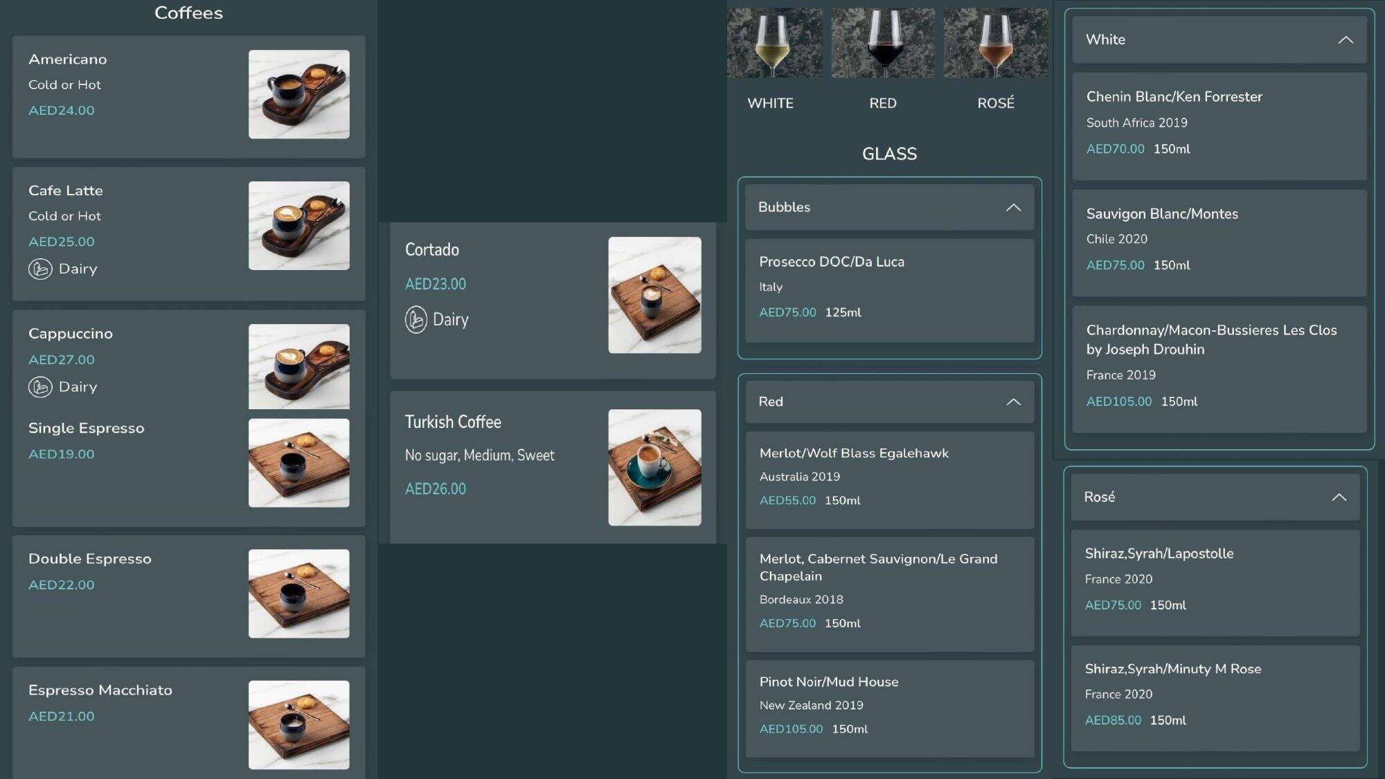 Menu at Alaca Restaurant & Bar, Dubai