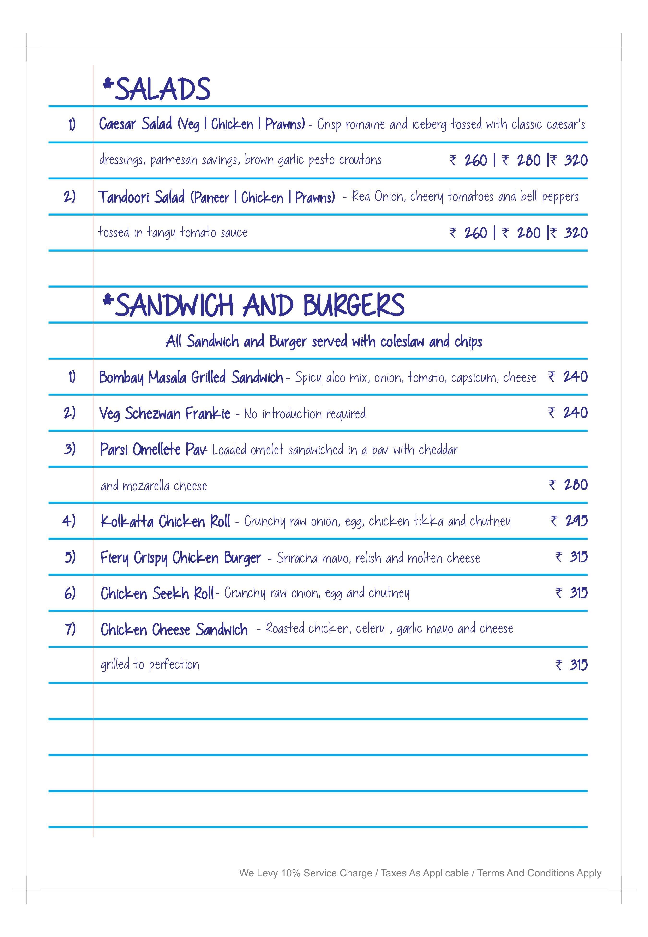 Menu at THE BAR STOCK EXCHANGE - Bandra West, Mumbai, 3rd Floor