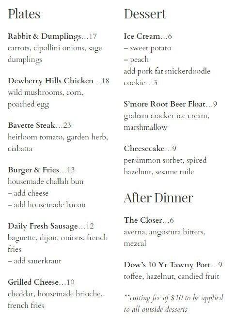 Menu at Contigo restaurant, Austin, Anchor Ln