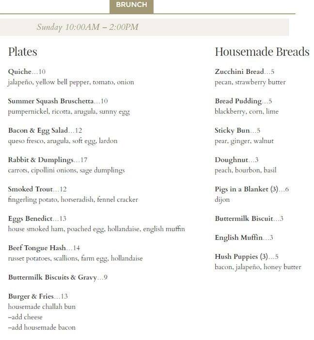 Menu at Contigo restaurant, Austin, Anchor Ln