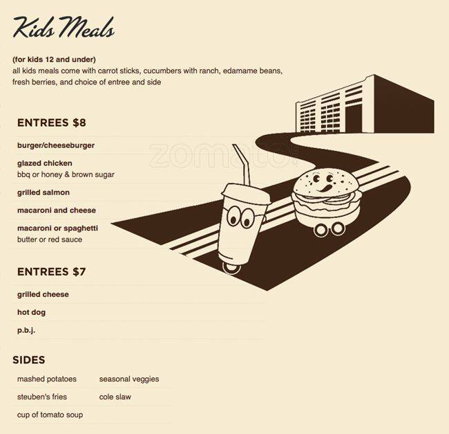 Menu at Steuben's Uptown pub & bar, Denver