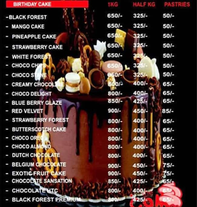 Menu of Castella - The Cake Hub, Nalasopara, Mumbai