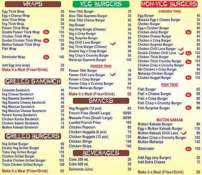 Burger Point Menu, Menu for Burger Point, Sector 70, Mohali - Zomato