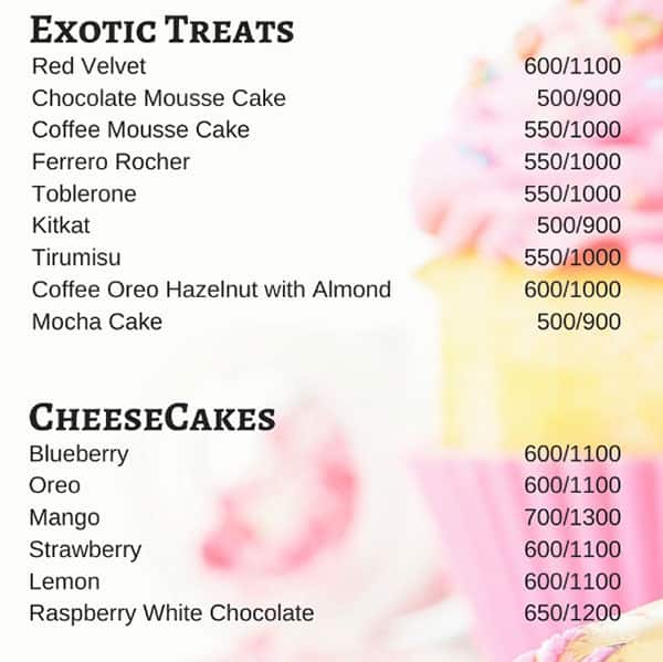 Menu at Blueberries, Mumbai, Bungalow 2