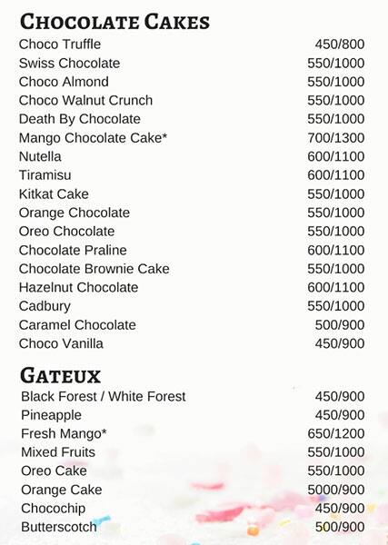 Menu at Blueberries, Mumbai, Bungalow 2