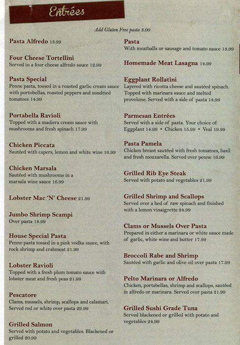 Menu at Cafe Alessio, Doylestown, 24 N Main St