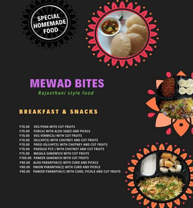 Menu of Mewad Bites, Bommanahalli, Bangalore