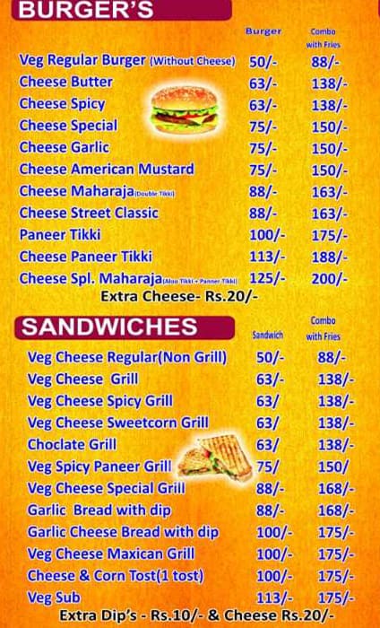 Menu of SNS Bites, Chinchwad, Pune