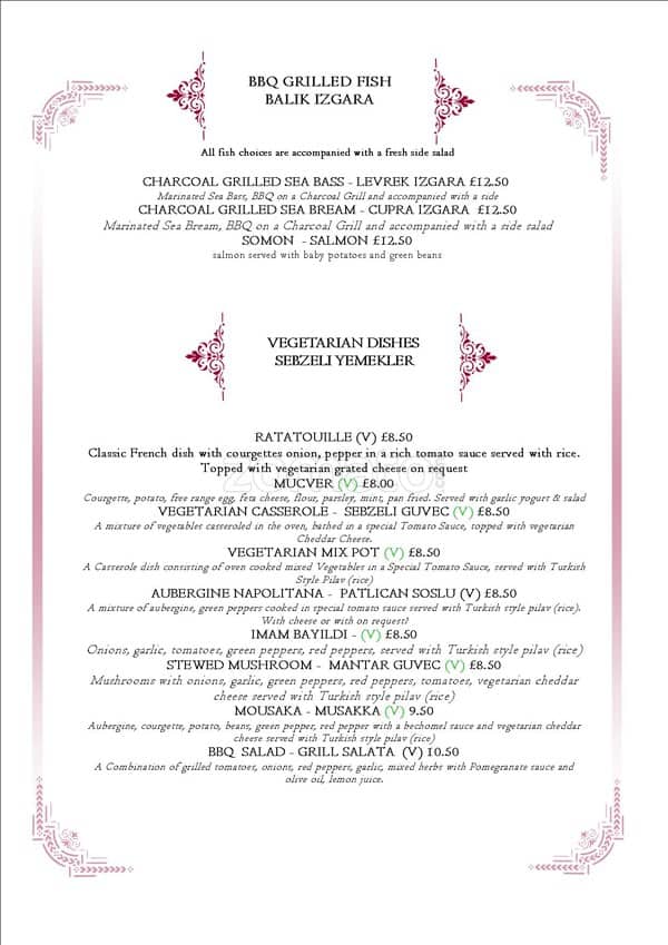 Menu at Hoxton Grill Cafe, London