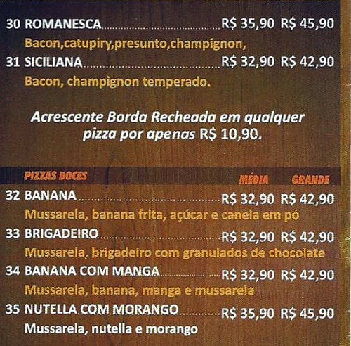 Menu em Lazer Piatã Pizzaria, Salvador