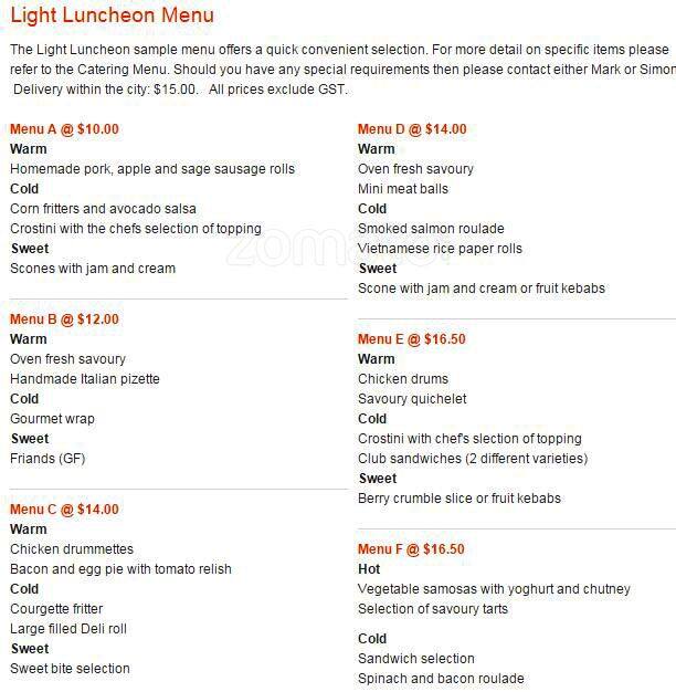 Carta de Pulp Cafe, Christchurch, 9 Tenahaun Place