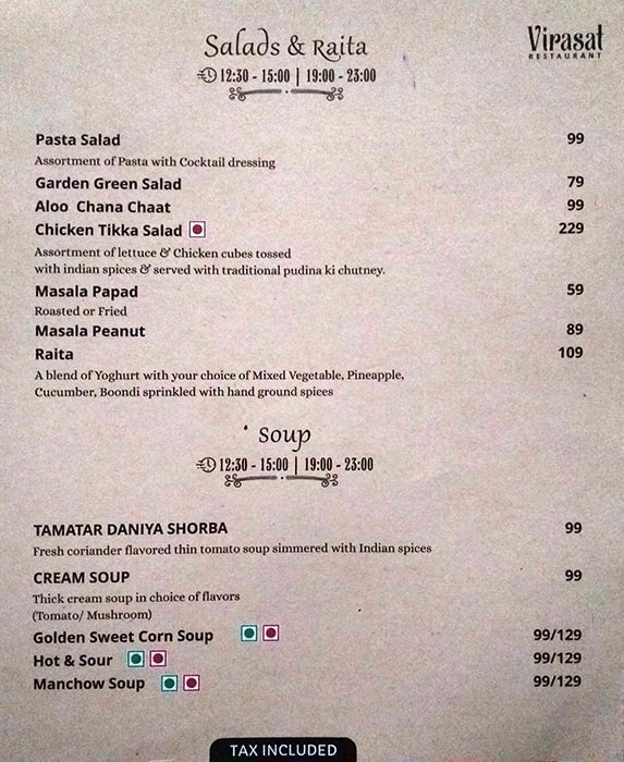 Menu at My Bar, Jaipur