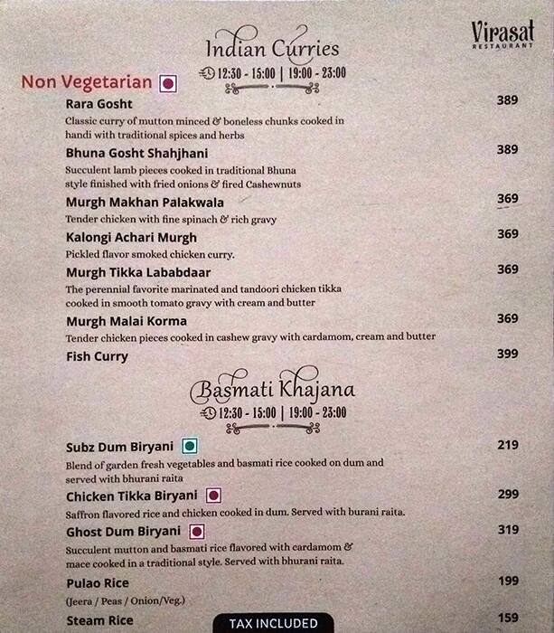 Menu at My Bar, Jaipur