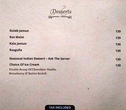 Menu at My Bar, Jaipur