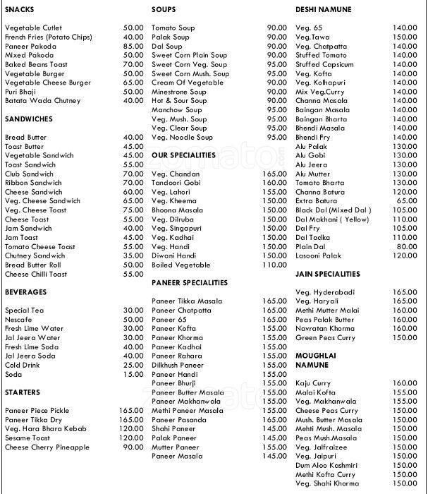 Chandan Veg Restaurant Menu, Menu for Chandan Veg Restaurant, Swargate ...
