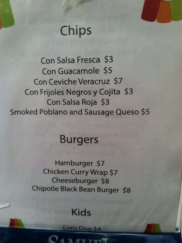 Menu at The Friendly Spot Ice House pub & bar, San Antonio