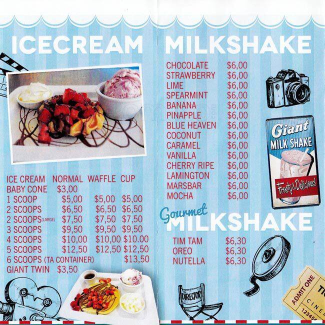 Menu at Take TWO Ice Creamery cafe, Semaphore