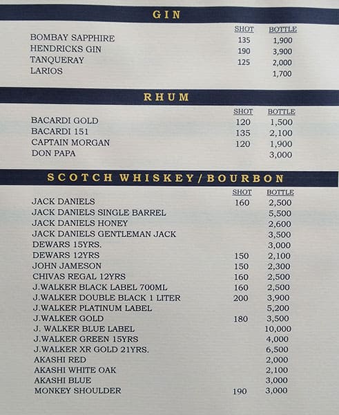 Menu at District 8 Manila pub & bar, San Juan