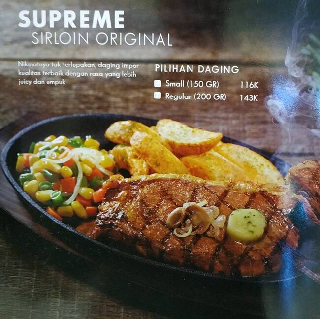 Menu at Steak 21 Buffet - Central Park BBQ, West Jakarta