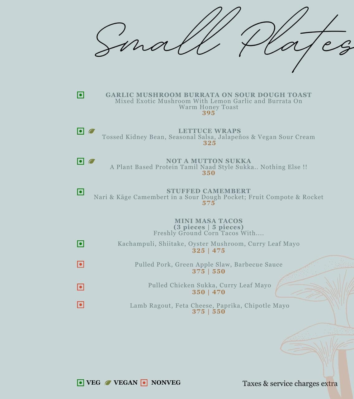 Menu of Trippy Goat Cafe, Cunningham Road, Bangalore