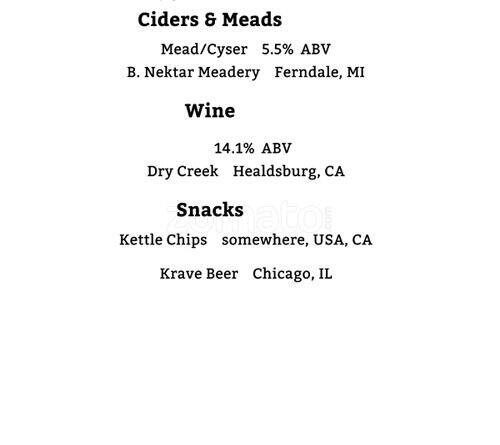 Menu at ISO Beers Beer Bar & Bottle Shop, San Jose