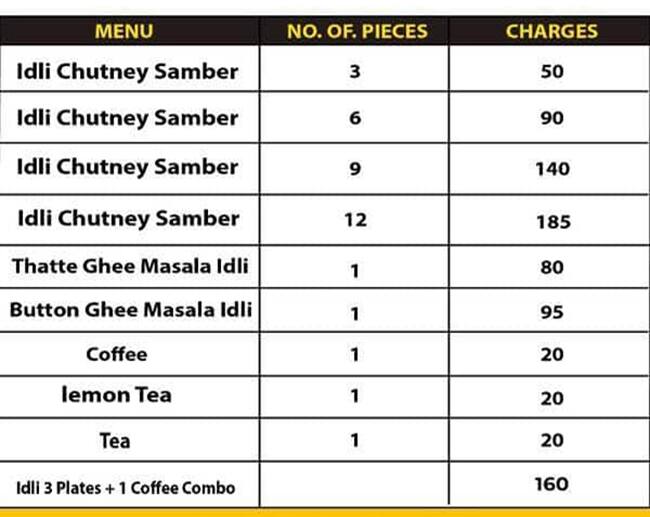 Menu of Naadbramha Idli, Pimple Saudagar, Pune