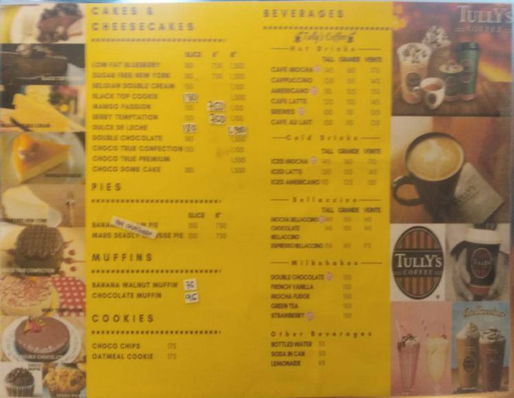 Menu at Cheesecake, etc. desserts, Quezon City, Maria Clara