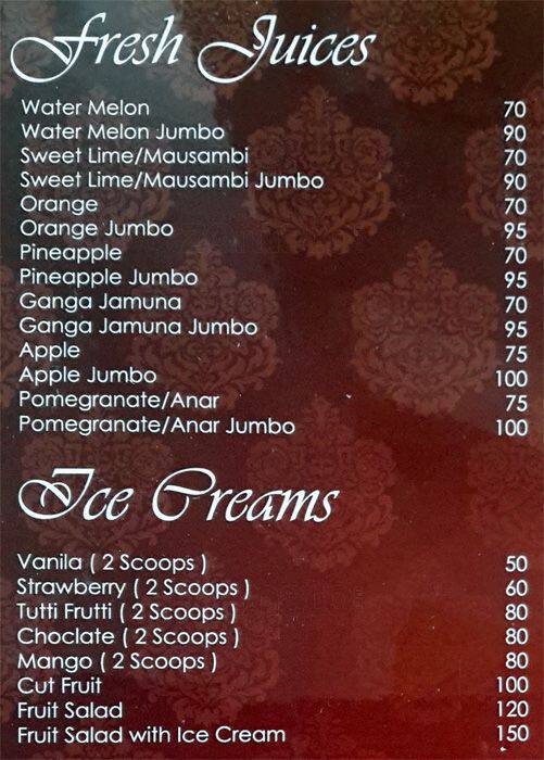 Menu at Sharvas Pure Veg, Pune