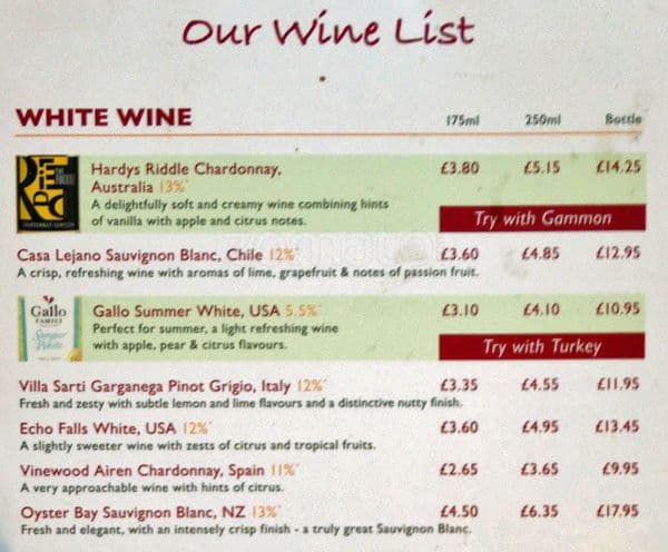 Menu at Toby Carvery Edinburgh restaurant, Edinburgh, 41 Howden Hall Rd