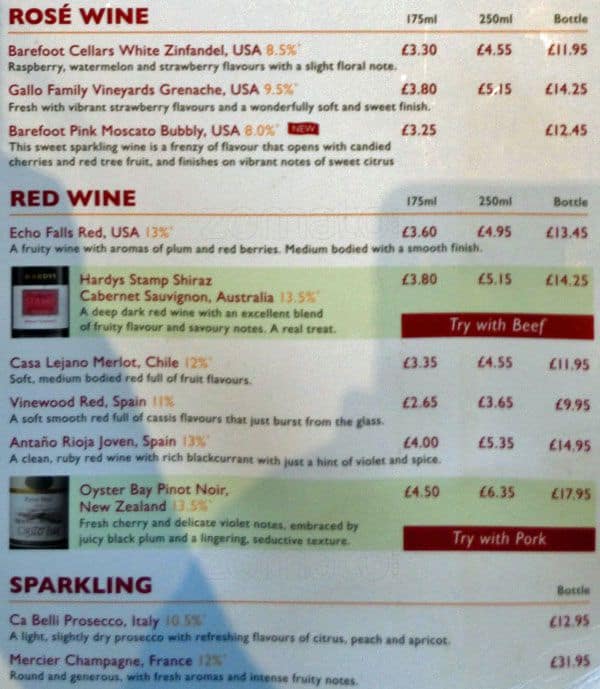 Menu at Toby Carvery Edinburgh restaurant, Edinburgh, 41 Howden Hall Rd