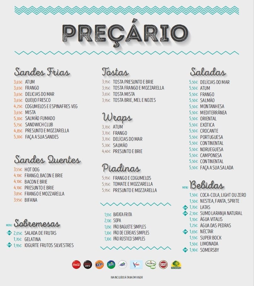 Menu em Companhia das Sandes restaurante, Lisboa, Avenida Guerra Junqueiro