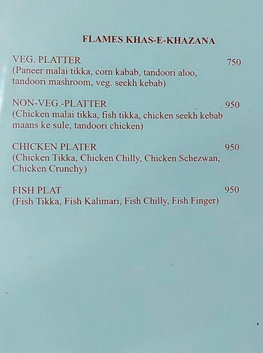 Menu at Raghu Mahal Hotel, Udaipur, 93 Airport Road