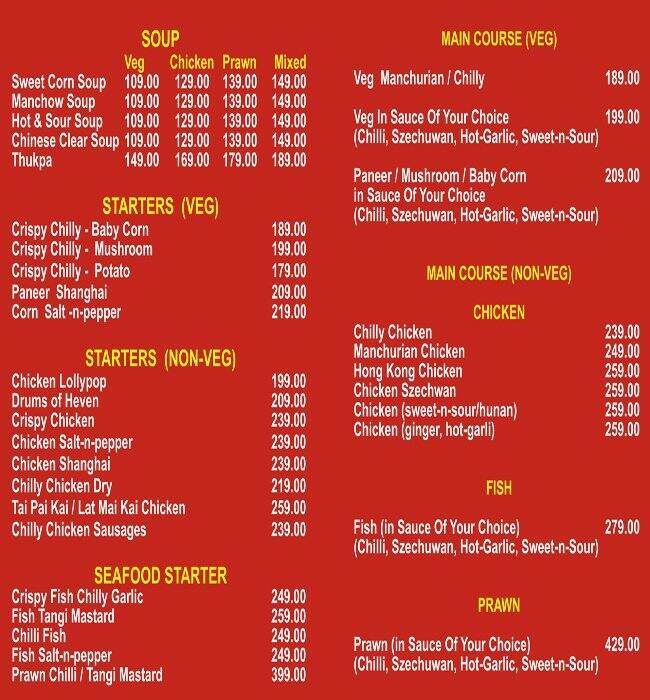 Hidden Dragon Menu, Menu for Hidden Dragon, Santoshpur, Kolkata - Zomato