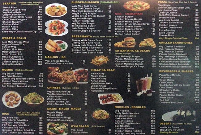 Menu at The Momo Panda, Delhi