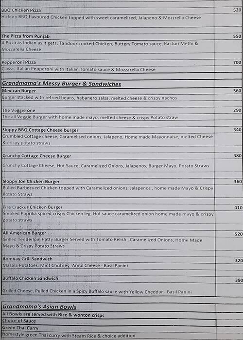 Menu of Messy Burgers & Wings, Chembur, Mumbai