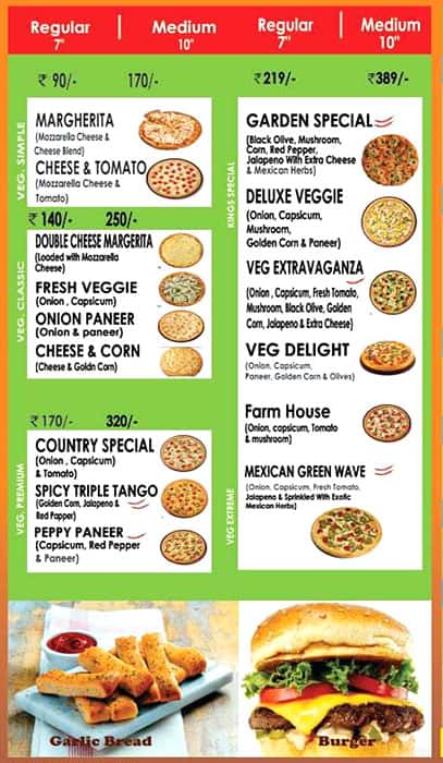 Menu of The Super Pizza, Tughlakabad Institutional Area, New Delhi